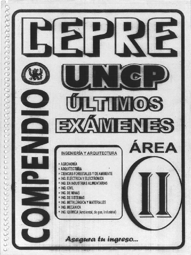 Exámenes Cepre Uncp Área II | PDF