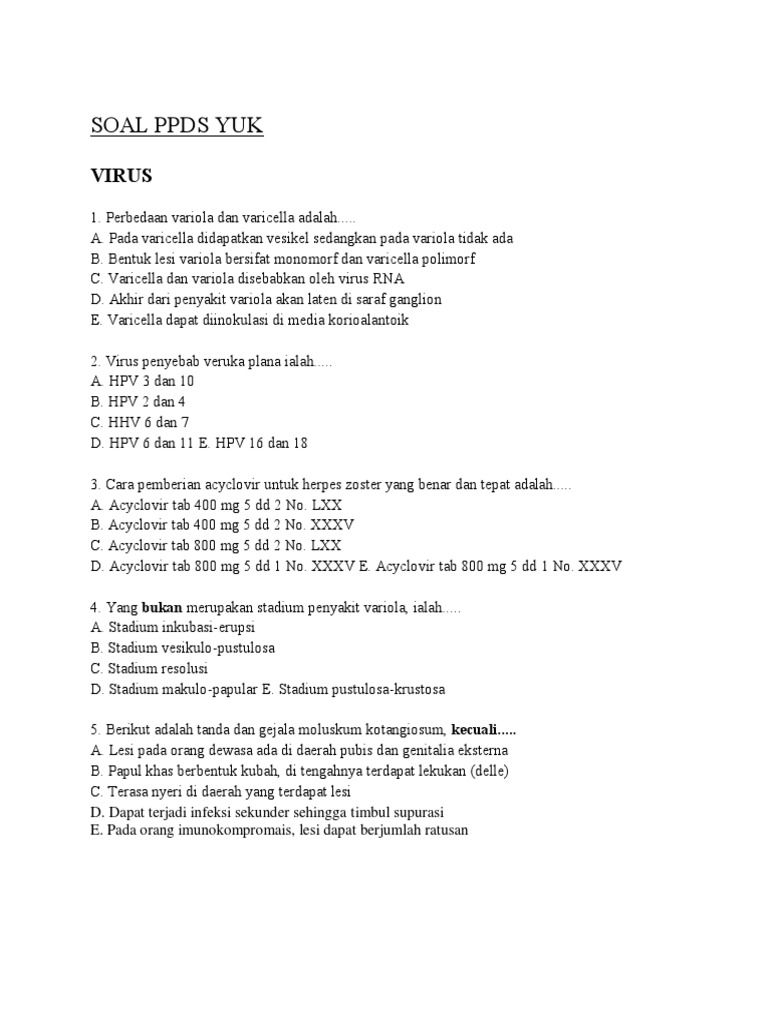 Soal PPDS Yuk DV | PDF