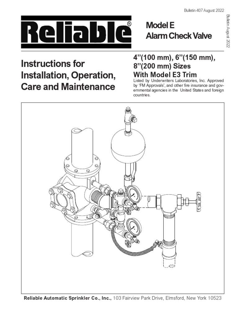 Instructions For Installation, Operation, Care and Maintenance | PDF ...