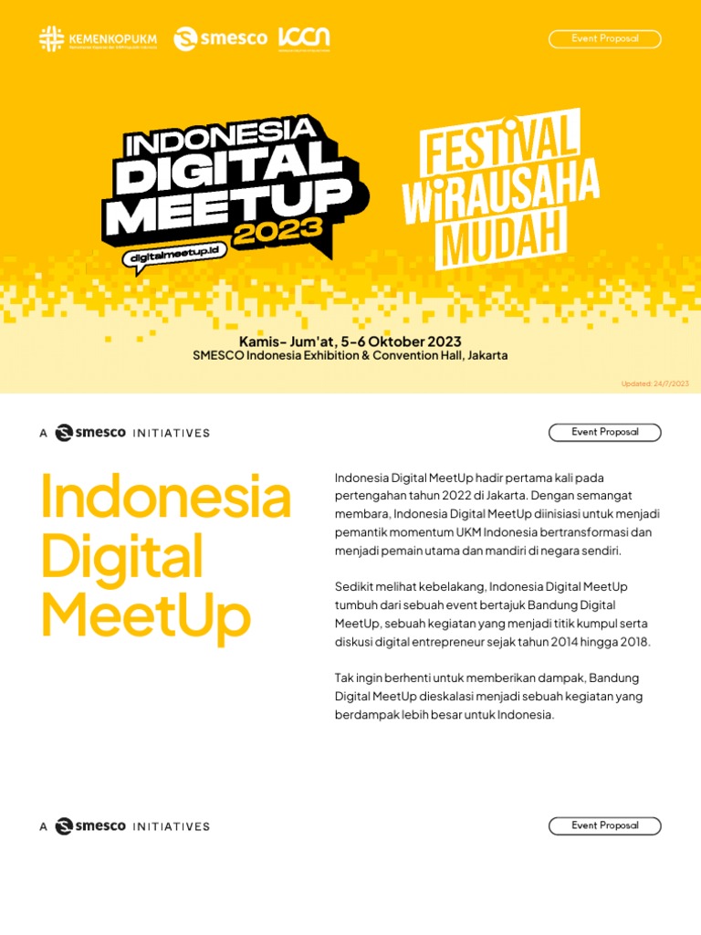 Indonesia Digital MeetUp 2023: Wirausaha Digital | PDF | Seni