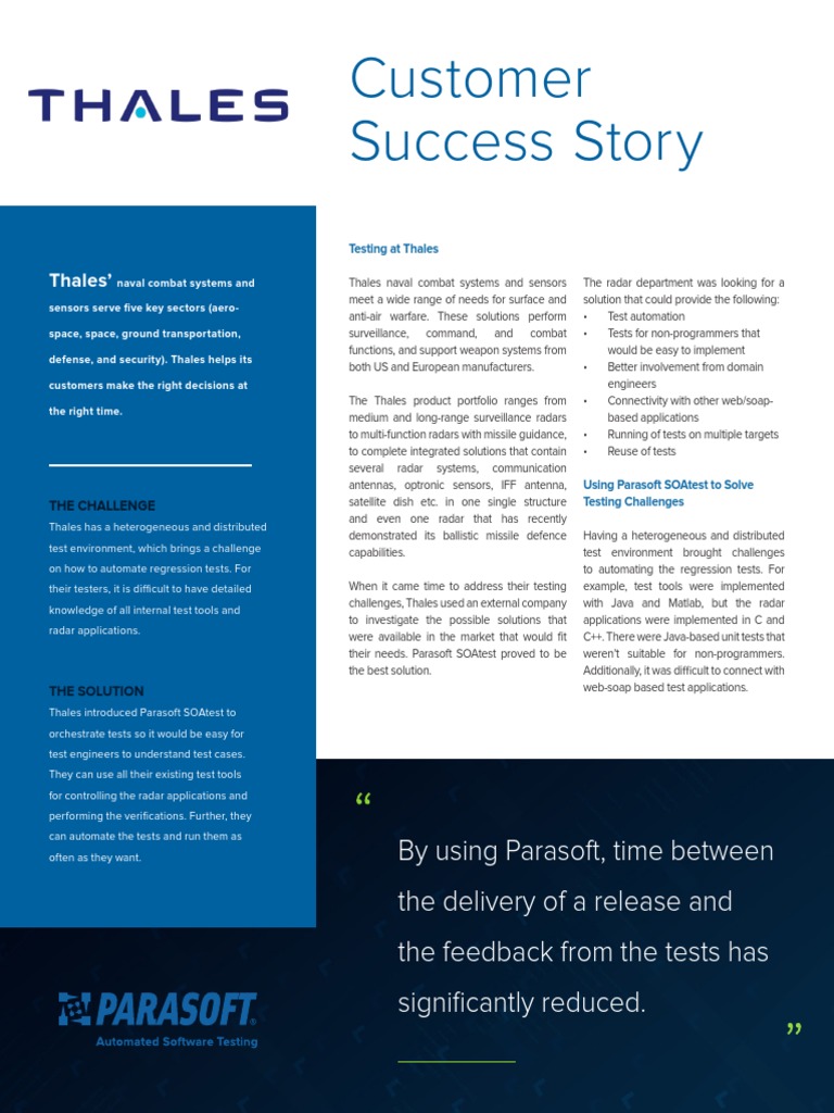 Thales Case Study | PDF | Computing | Information Technology