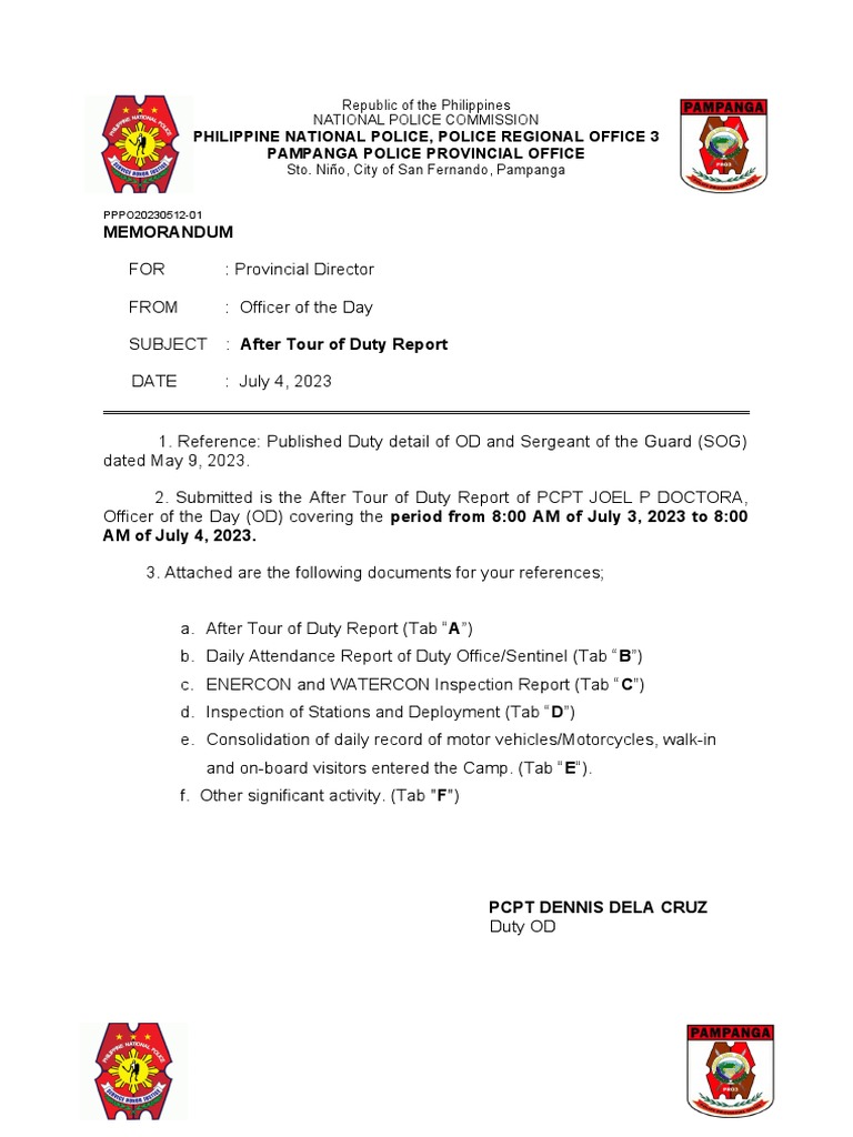 SOG-After-Tour-of-Duty-Report-JuLY 3-2023 | PDF | Military | Government