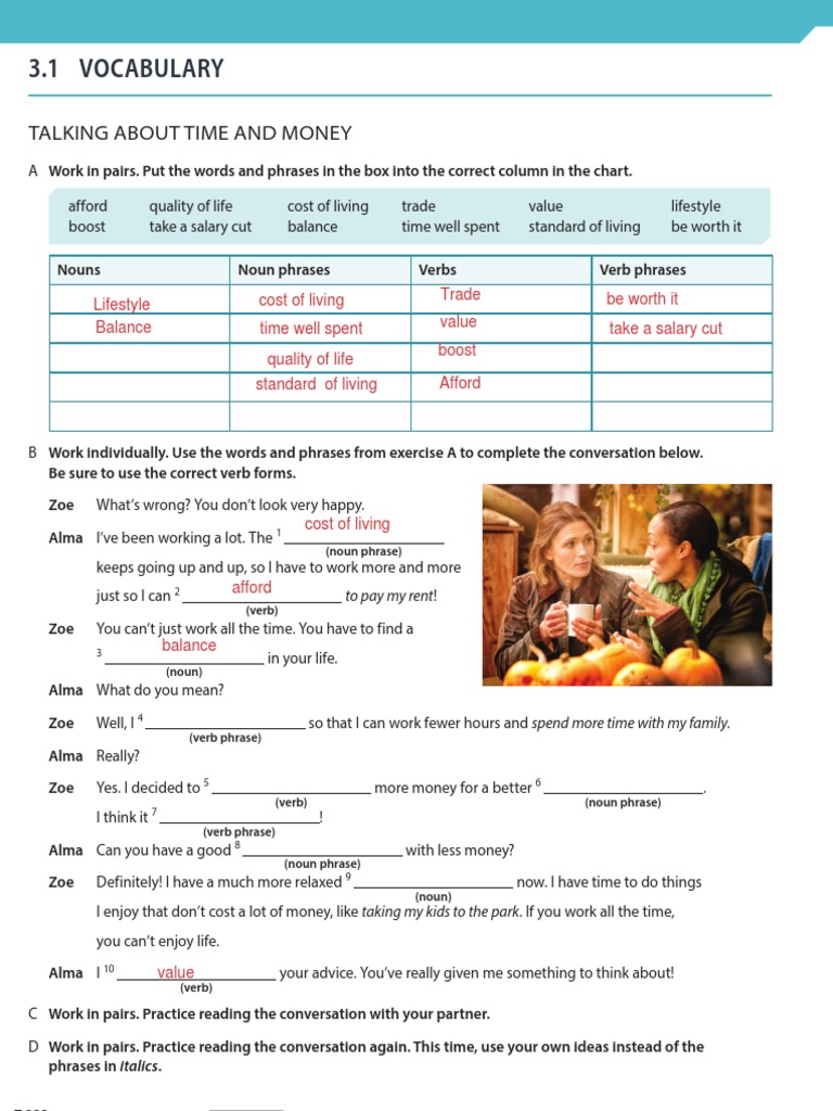 BUS 2.0 Level 4 Lesson Plan 3 Handout 1 | PDF | Cost Of Living | Noun