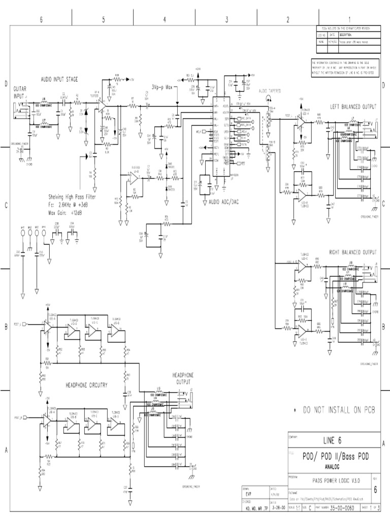 Line 6 Bass Pod | PDF | Electricity | Electrical Circuits