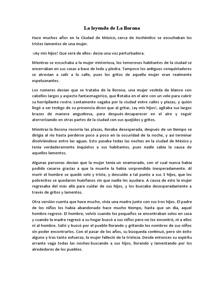 La Leyenda de La Llorona | PDF