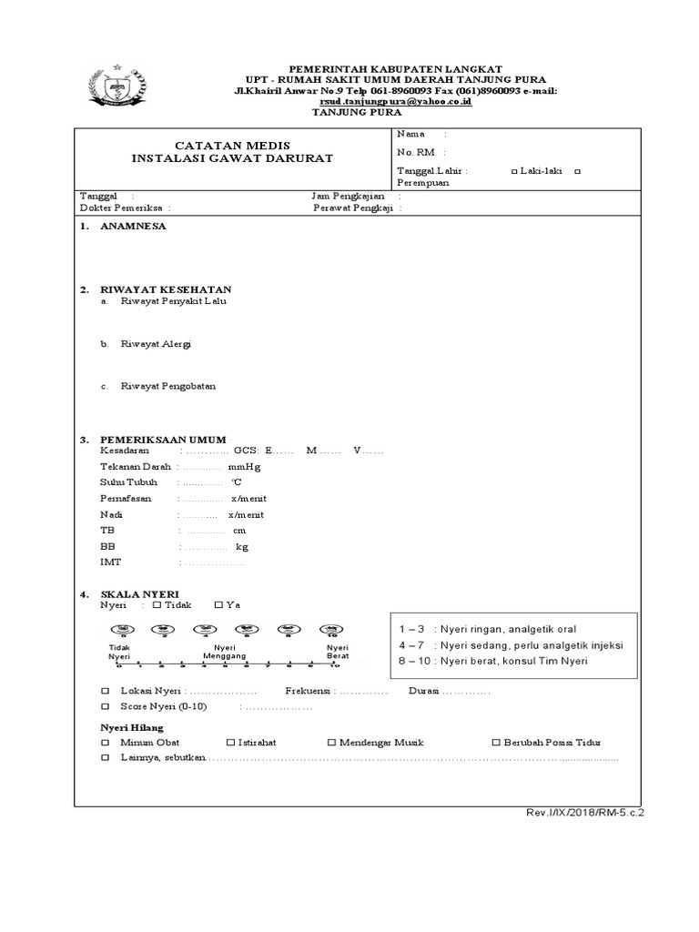 UGD - RM-2 Catatan Medis IGD | PDF