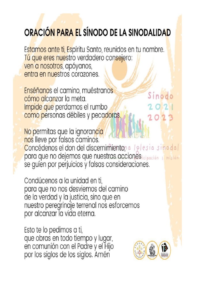 Oración Del Sinodo | PDF
