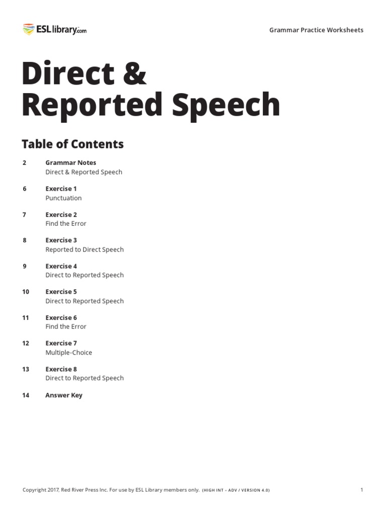 88 - Direct and Reported Speech - Can | PDF | Linguistics | Grammar