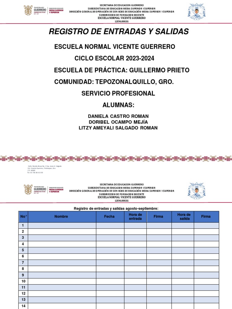 Entradas y Salidas | PDF | Educación Secundaria