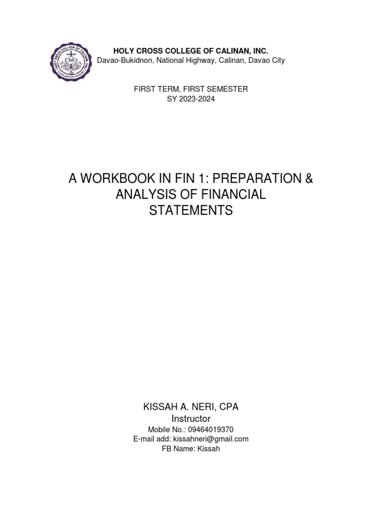 Fin 1 Module Midterm Coverage | PDF | Financial Statement ... Fin 1 Module Midterm Coverage | PDF | Financial Statement ...