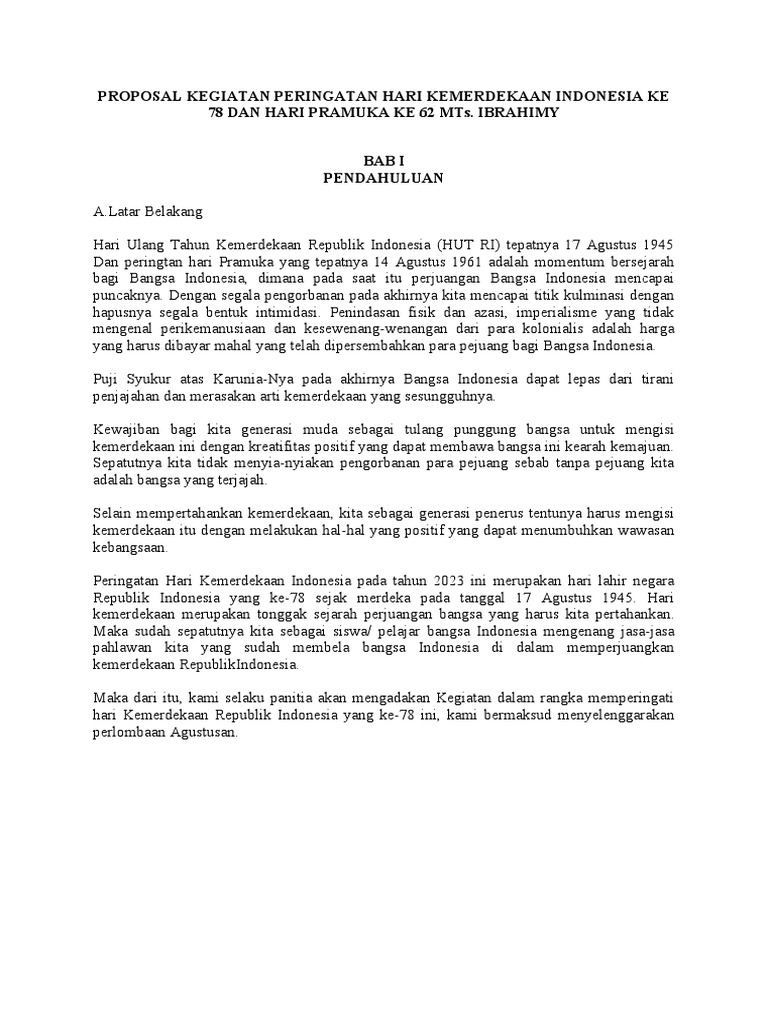 Proposal Agustusan | PDF