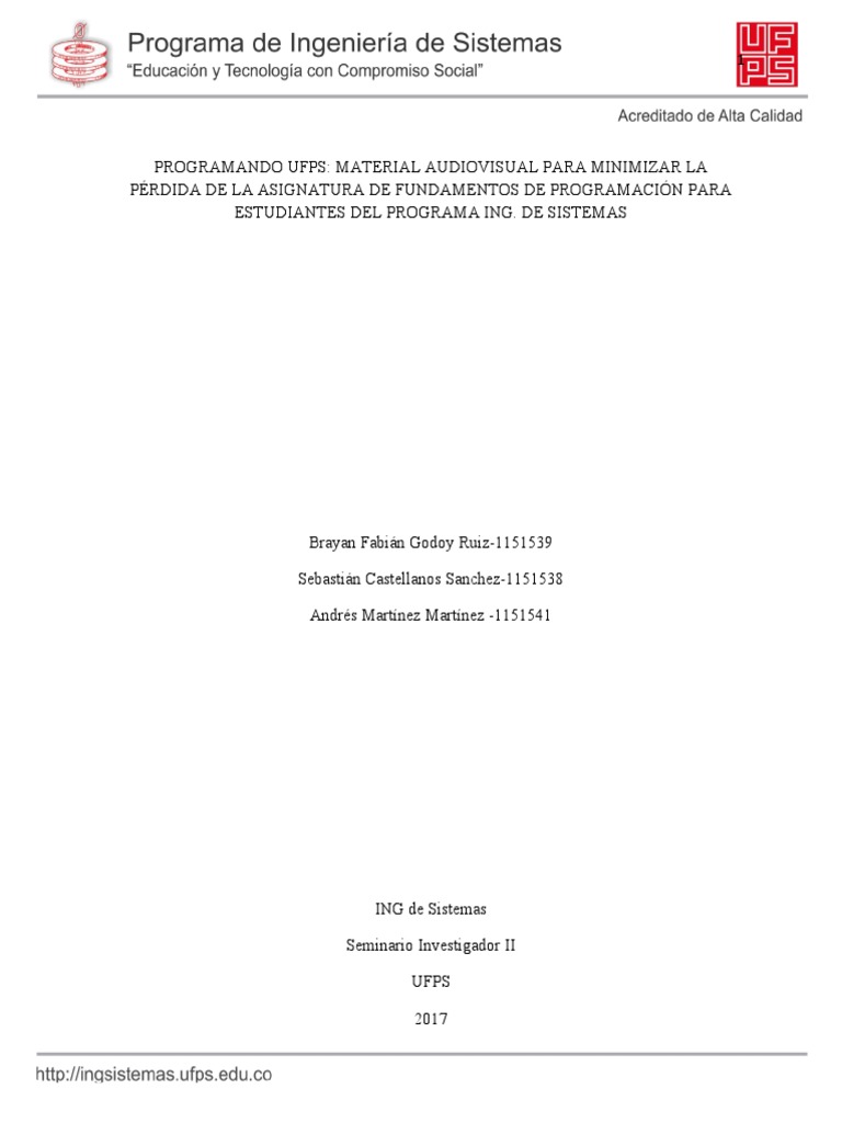 Programando Ufps | PDF | Plan de estudios | Informática
