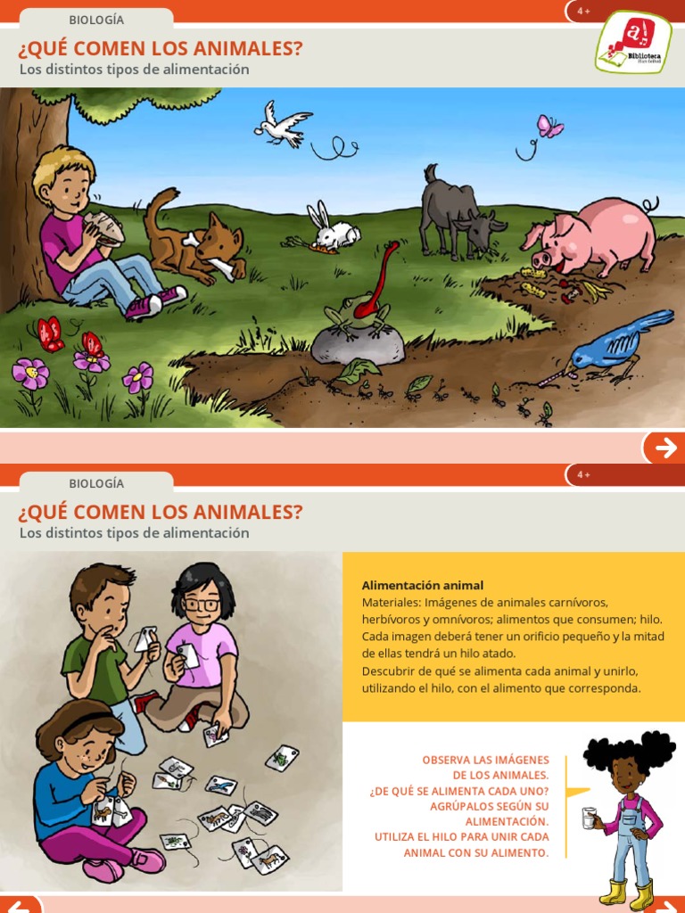 Contenidos Educativos Educación Infantil Qué Comen Los Animales | PDF