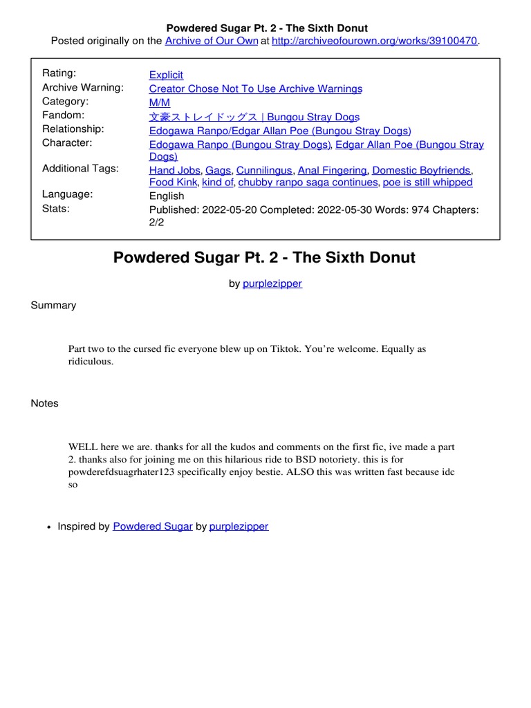 Powdered Sugar PT 2 | PDF | Language Arts & Discipline | Foreign ...