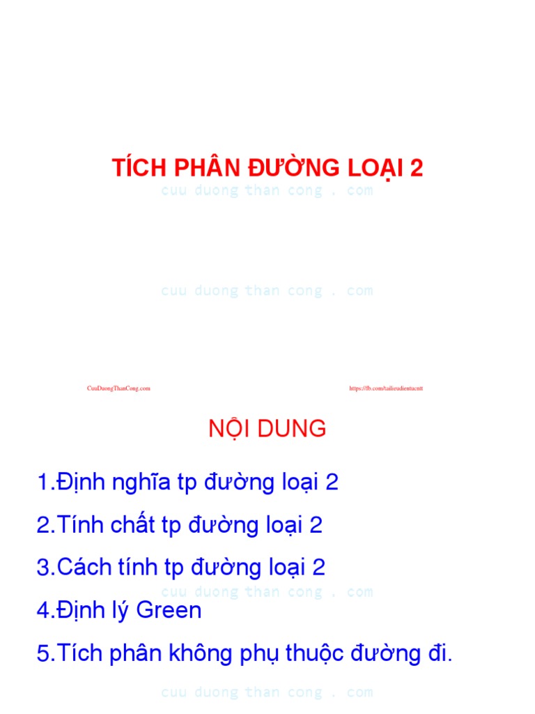 Giai Tich 2 - Tich Phan Duong Loai 2 | PDF
