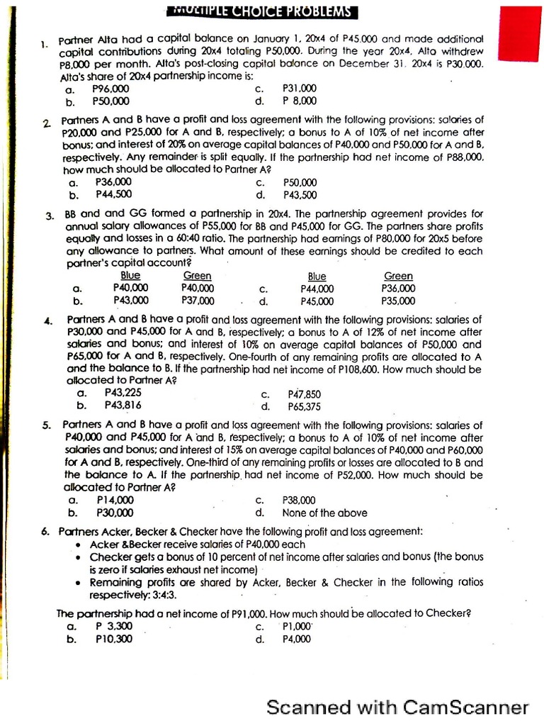 Partnership Operation - Dayag | PDF