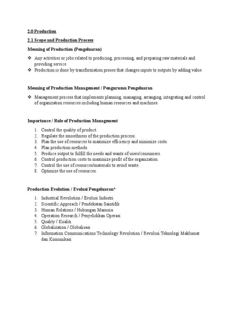 STPM Pengajian Perniagaan Semester 1 Bab 2 | PDF | Inventory | Quality ...