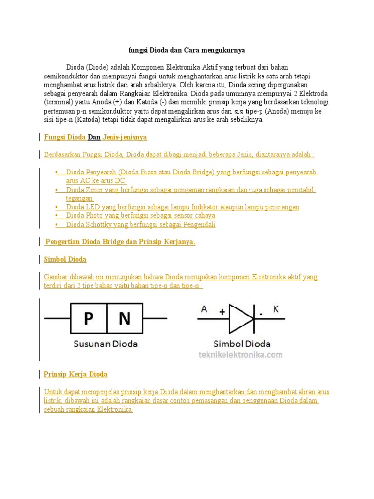 Fungsi Dioda | PDF