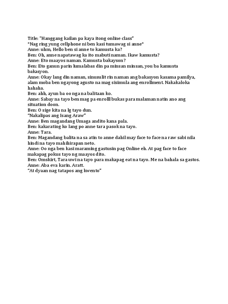 Diyalogo Fil 11 | PDF