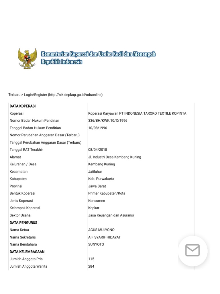 Login NIK Koperasi Depkop | PDF | Pengelolaan Keuangan & Uang | Komputer