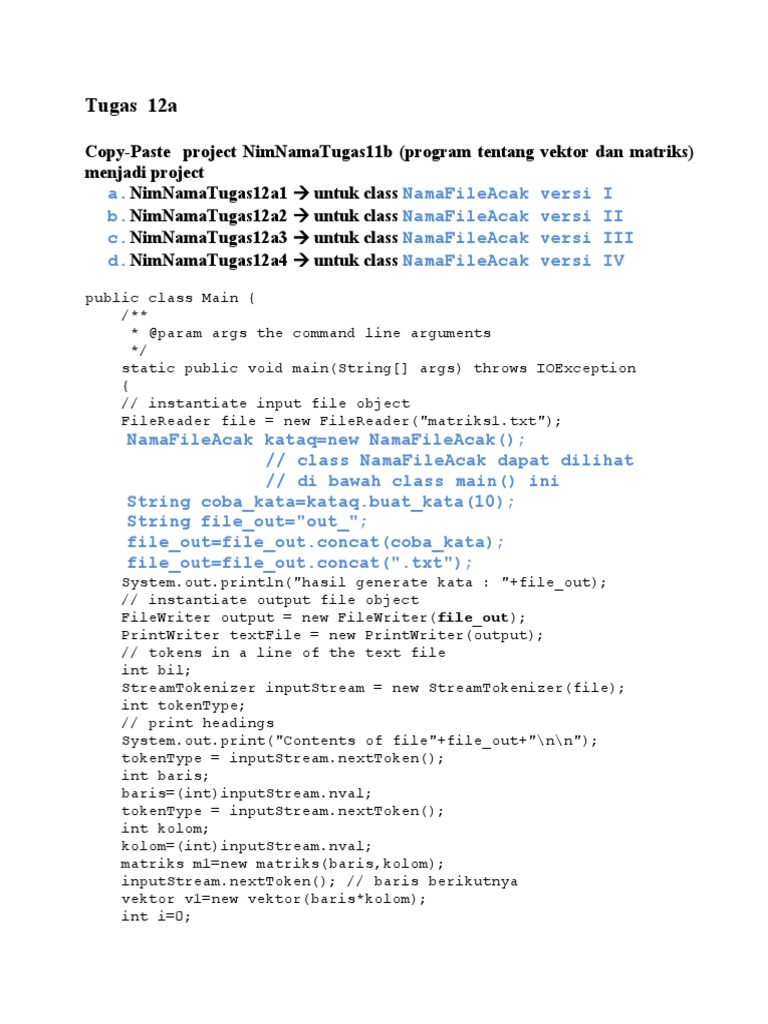 Tugas PBO JAVA 12 Write File With Random Name New 2 | PDF | Information ...