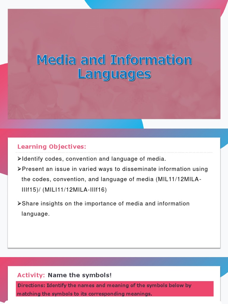 Media and Information Languages | PDF | Narrative | Information