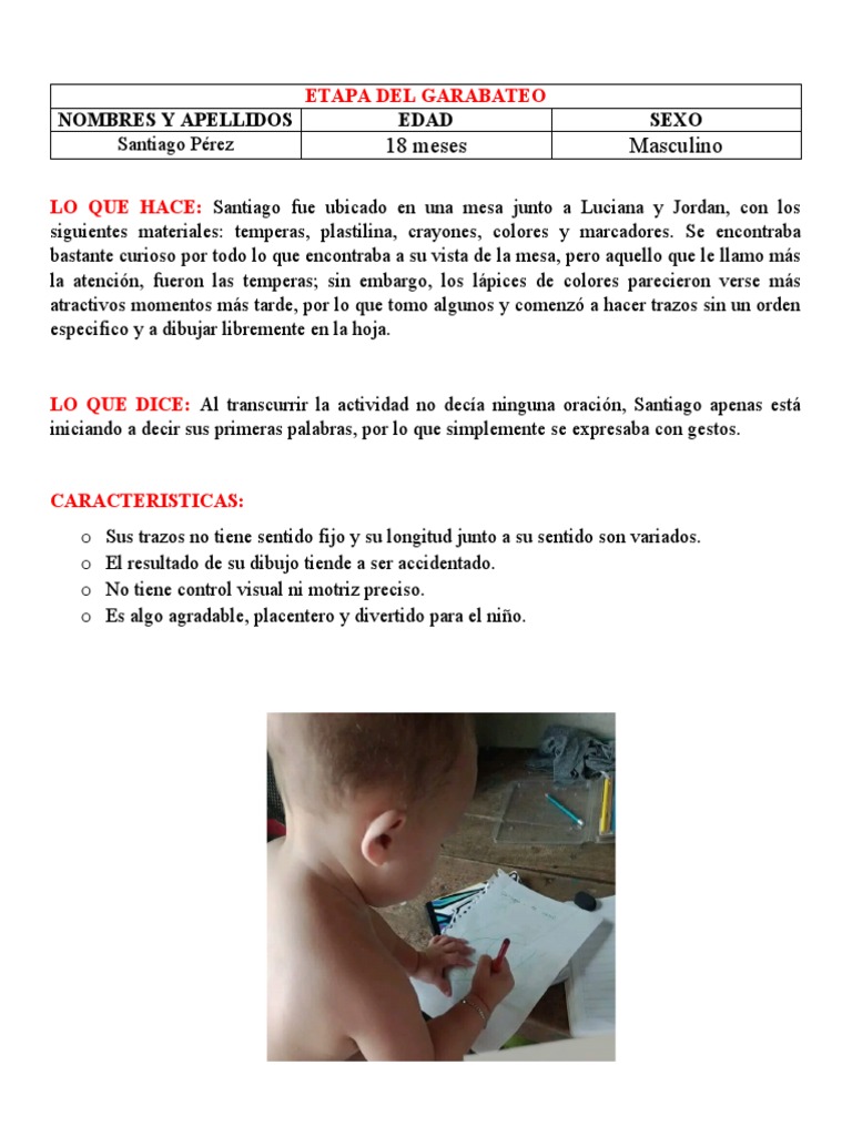 Etapa Del Garabateo Fernanda | PDF | Dibujo