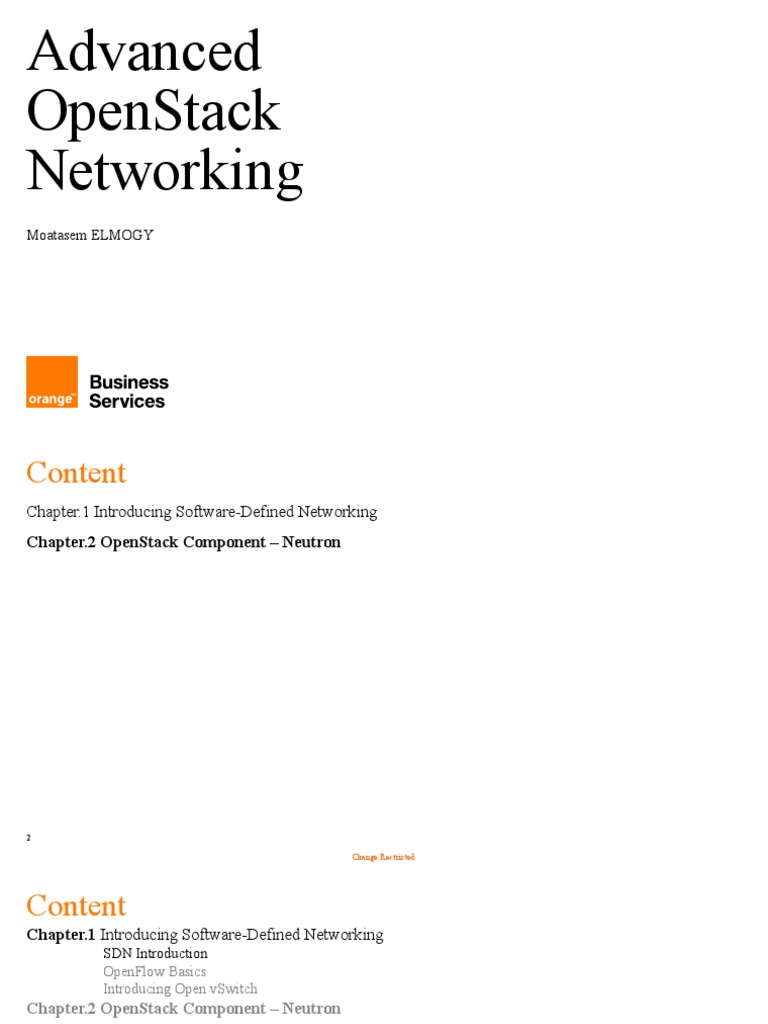 Advanced OpenStack Networking | PDF | Open Stack | Computer Network