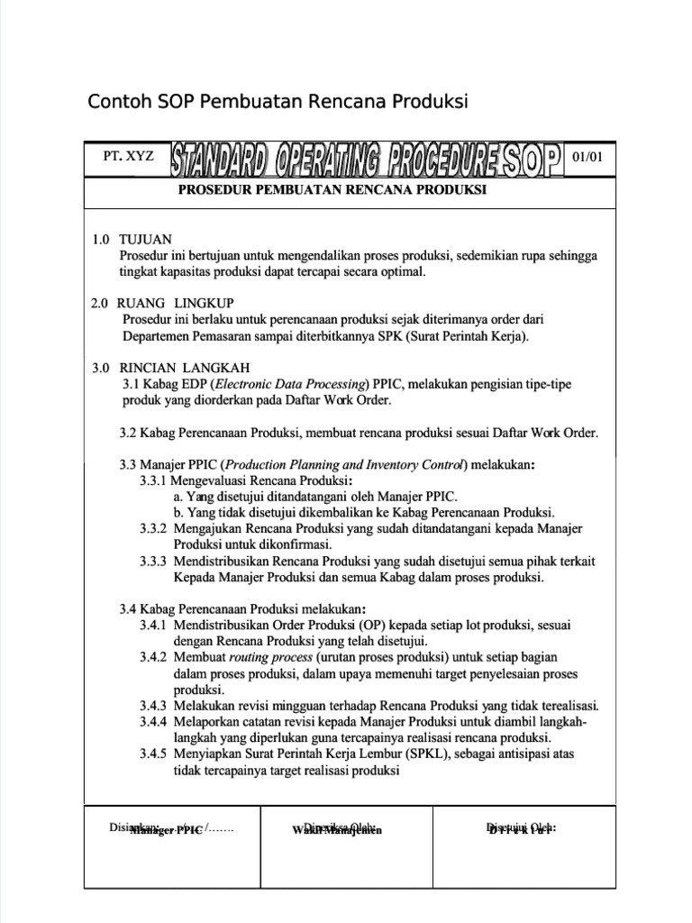 SOP Rencana Produksi Optimal | PDF | Komputer