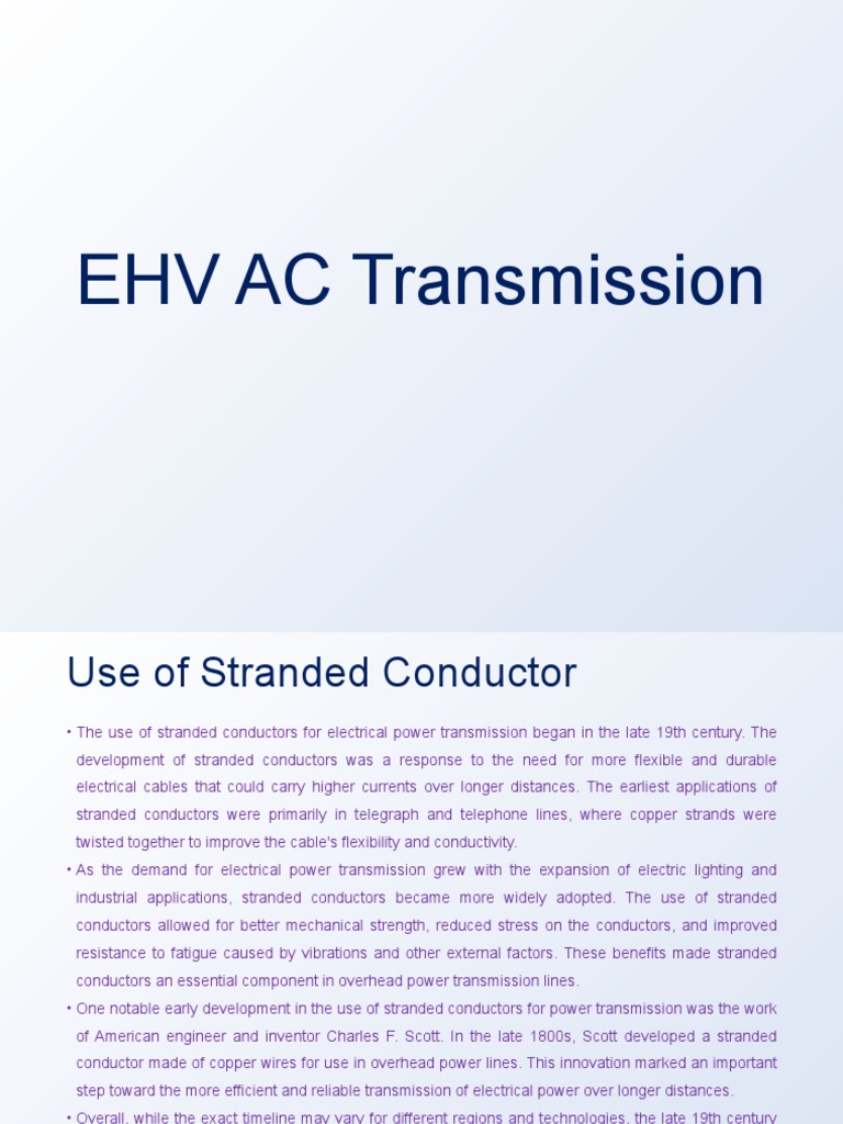 EHV AC Transmission | PDF | Insulator (Electricity) | Electric Power Transmission