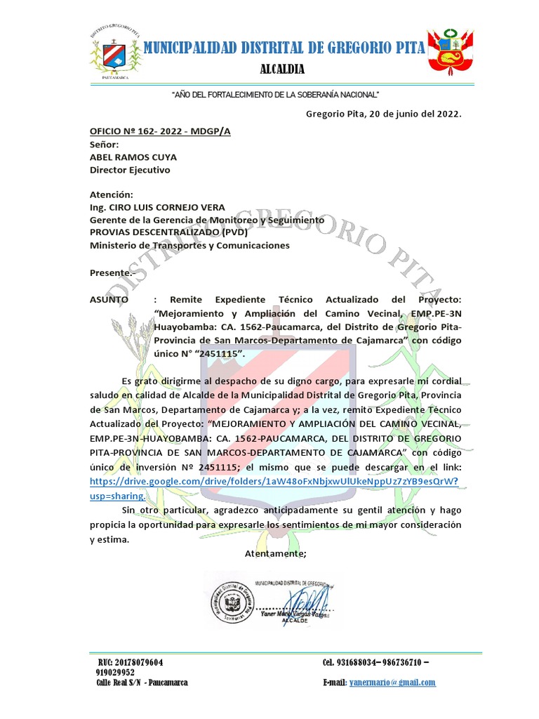 Modelo de Oficio | PDF