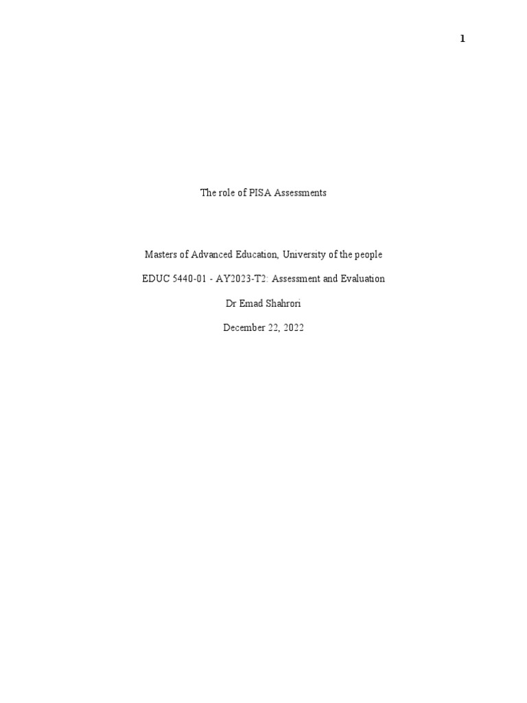 Written Assignment - Unit 6.edited | PDF | Programme For International ... Written Assignment - Unit 6.edited | PDF | Programme For International ...