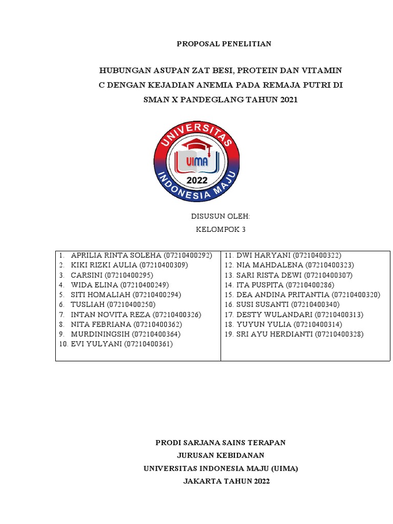 Proposal Penelitian Pi Kel 3 | PDF | Sains & Matematika