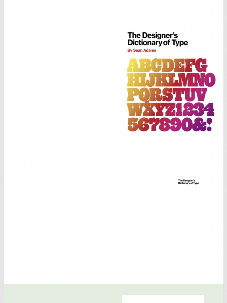 The Designer's Dictionary of Type - Sean Adams | PDF