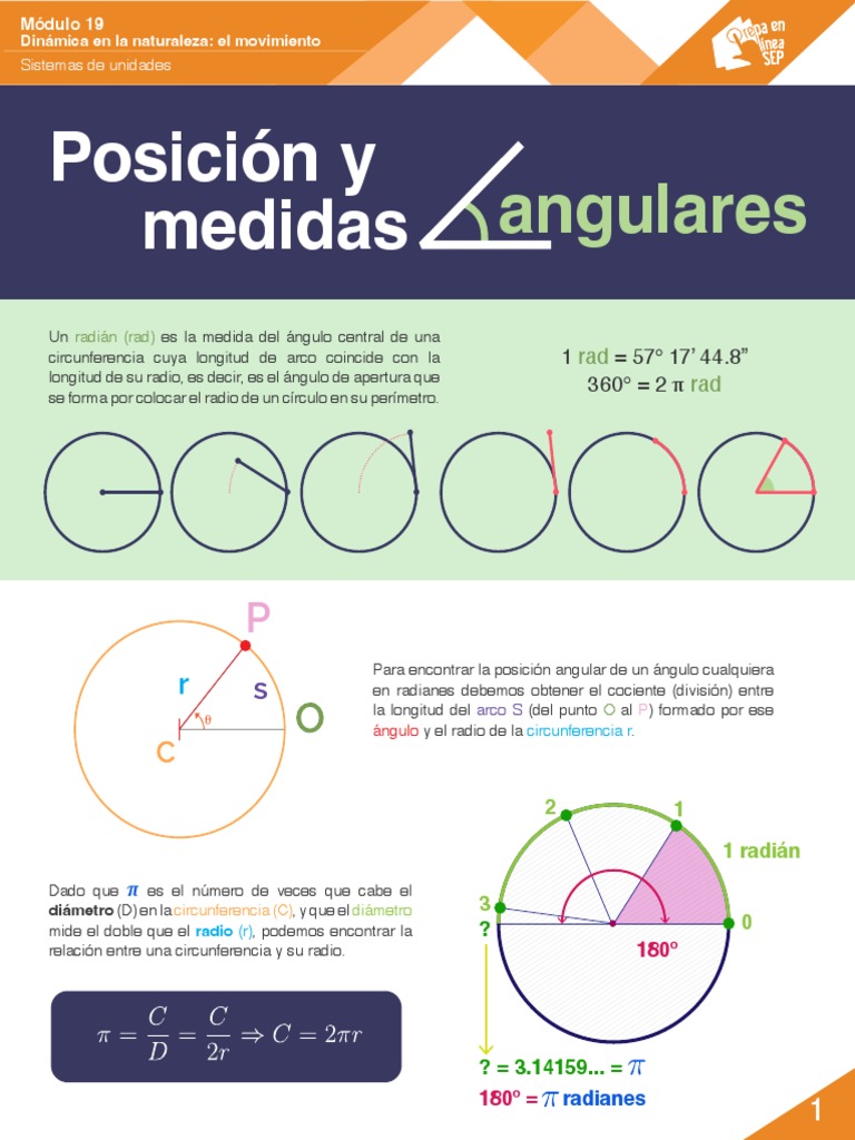 M19 S1 Posicion y Medidas Angulares PDF | PDF | Cantidades fisicas ...