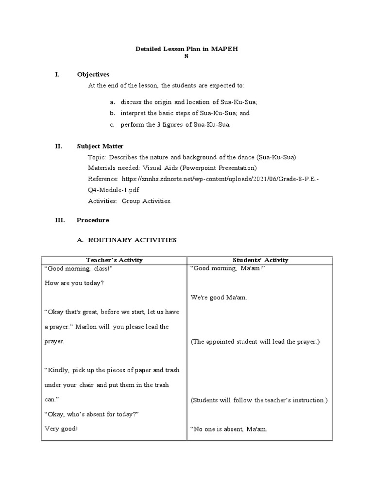 Describes The Nature and Background of The Dance (Sua-Ku-Sua) | PDF