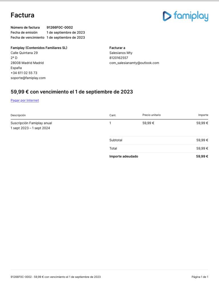 Invoice 91266F0C 0002 | PDF | Finanzas y dinero