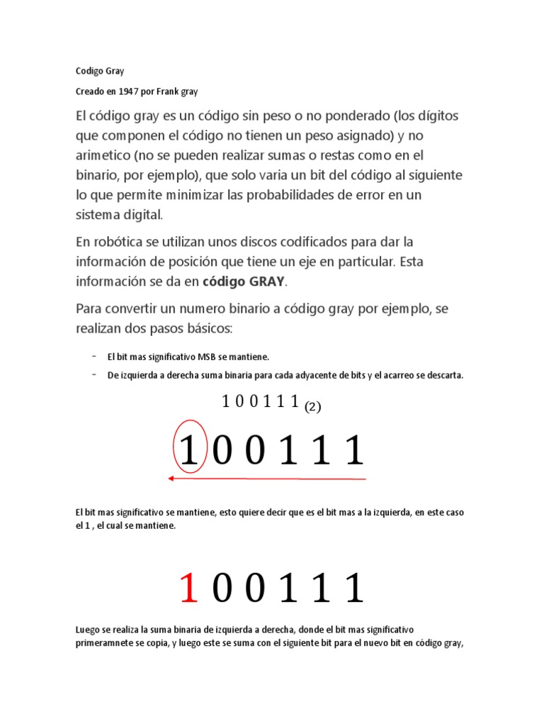 Codigo Gray y Siic+ | PDF | Ascii | Poco