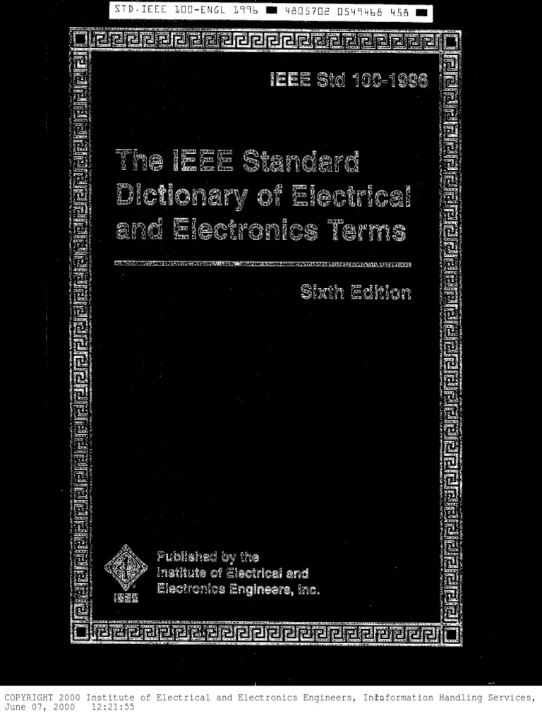 IEEE STD 100-96 - Dictionary | PDF | Non Profit Organizations ...