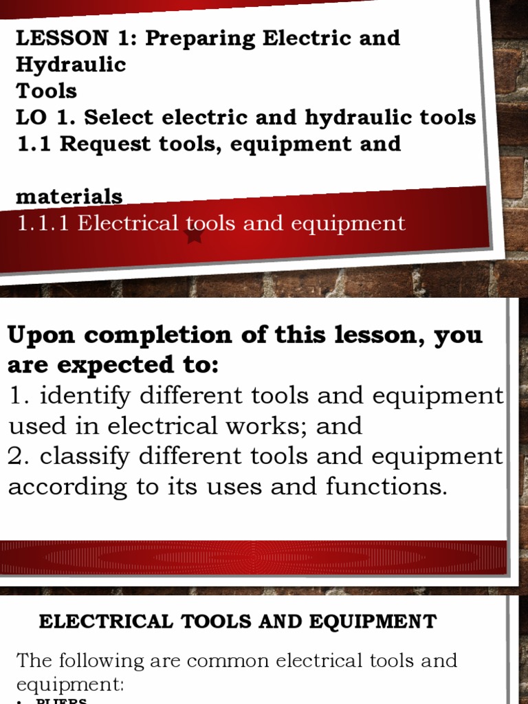 Eim PPT Week 2 | Download Free PDF | Drill | Tools