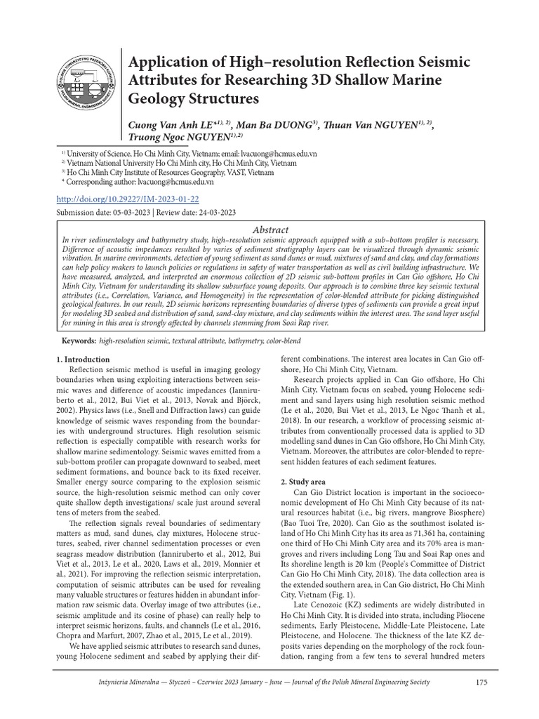 Application of High-Resolution Reflection Seismic Attributes For ...