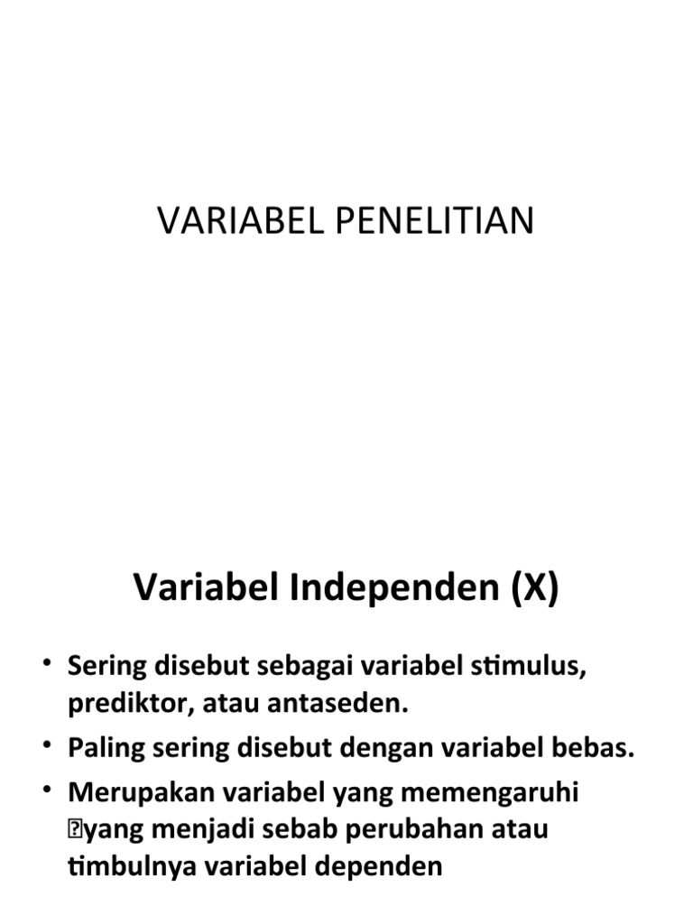 Jenis-Jenis Variabel Penelitian | PDF | Pengembangan Diri | Sains ...