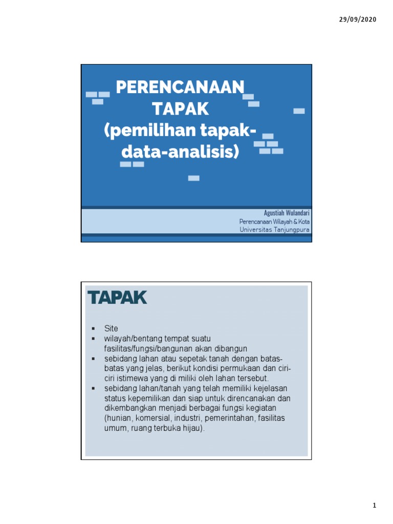 Perencanaan Tapak | PDF