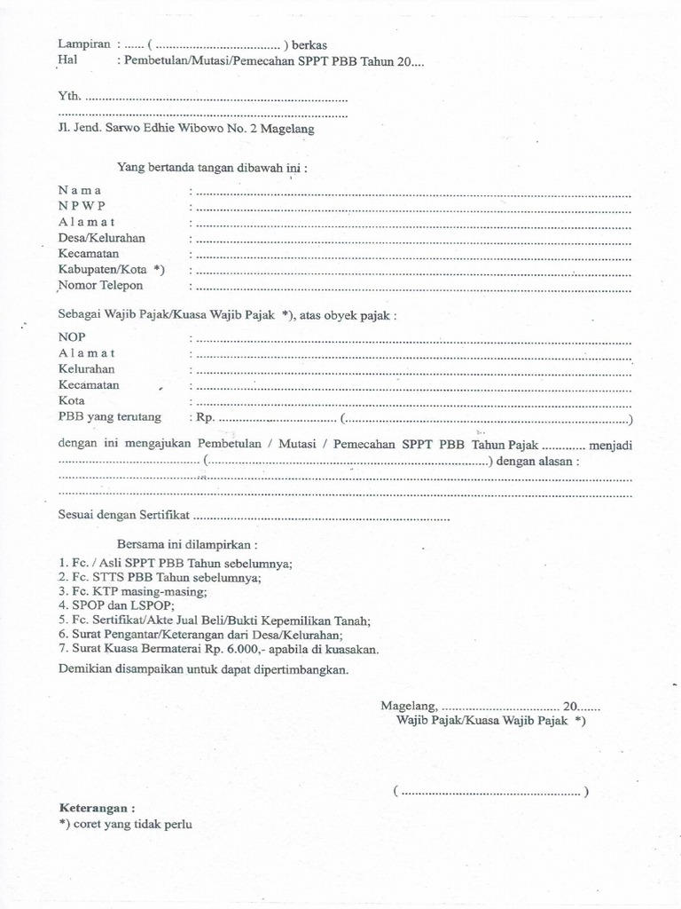 Formulir SPPT PBB | PDF Formulir SPPT PBB | PDF