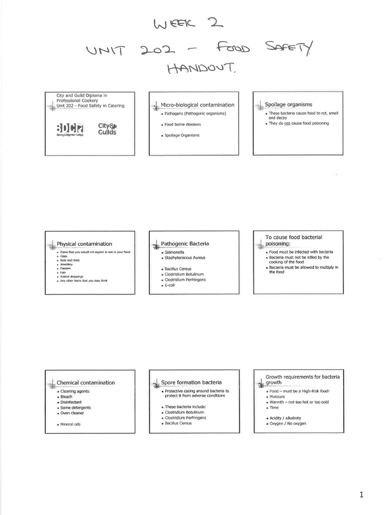 202 food safety handout 2 | PDF