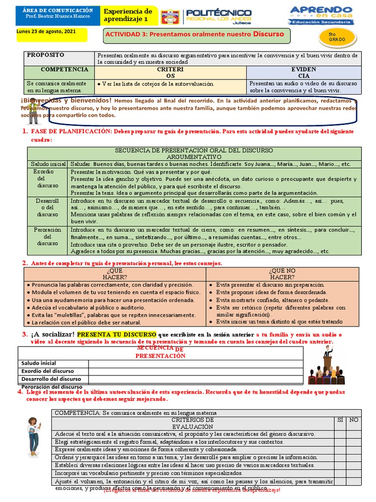 Actividad de Aprendizaje 3-Exp. 01 | PDF | Hablar en público Actividad de Aprendizaje 3-Exp. 01 | PDF | Hablar en público