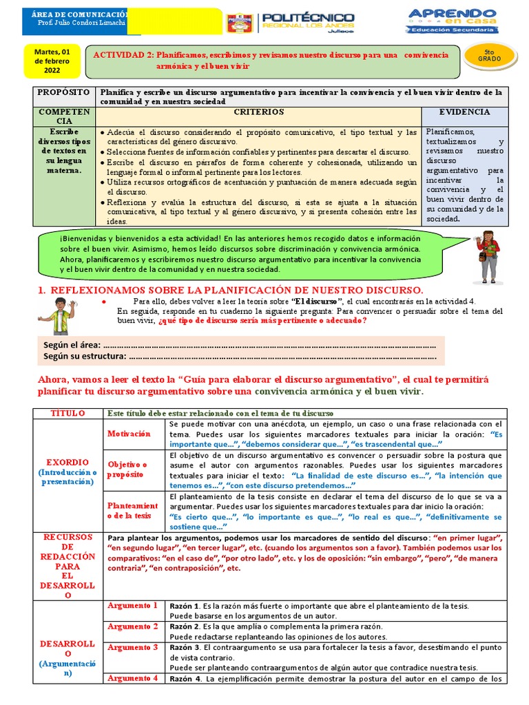 Actividad de Aprendizaje 2 Exp 01 | PDF | Hablar en público | Razón