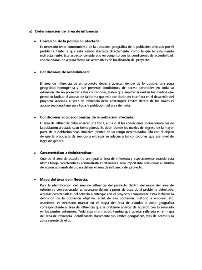 Determinación Del Área de Influenci by Roy Chew | PDF | Población | Censo