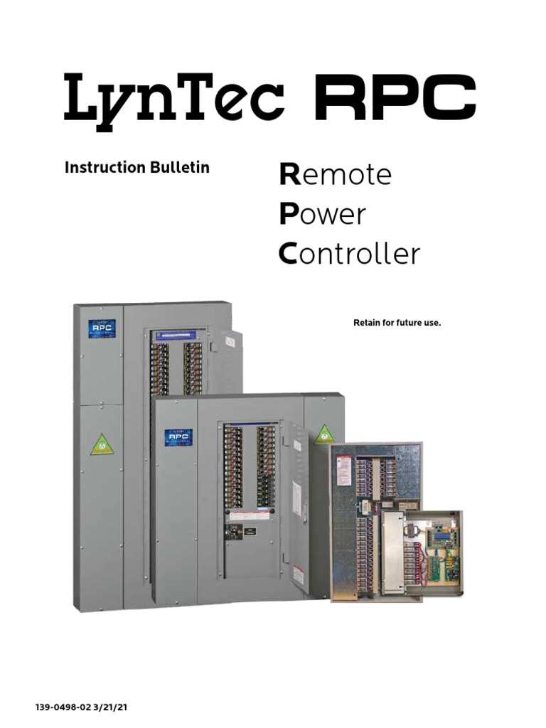 139-0498-02b RPC Instructons | PDF | Power Supply | Switch