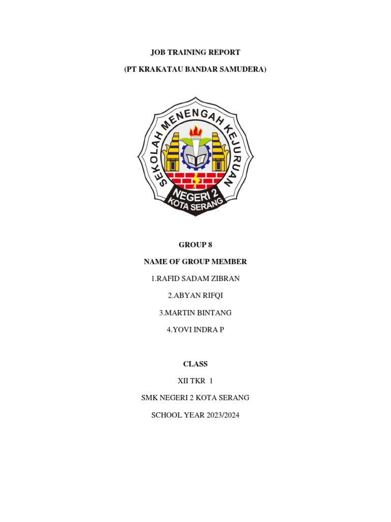 Job Training Report Pdf